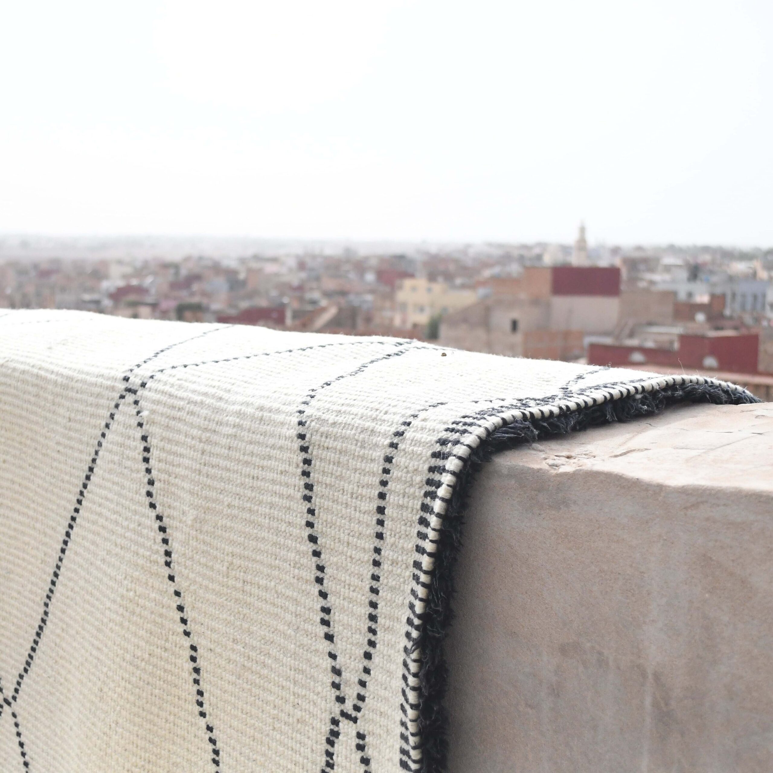 Moroccan Rug Beni Ourain 5x7 Wool Black Ivory Abstract Boho Living Room ...